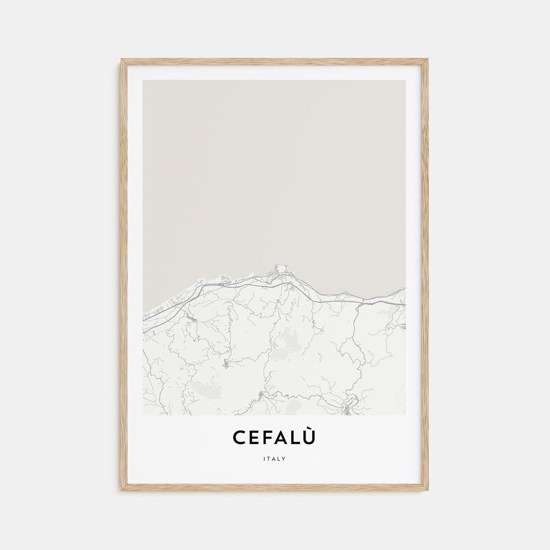 Map of Cefalu Print, Cefalu Map Gift, Cefalu Poster, City Map Artwork ...