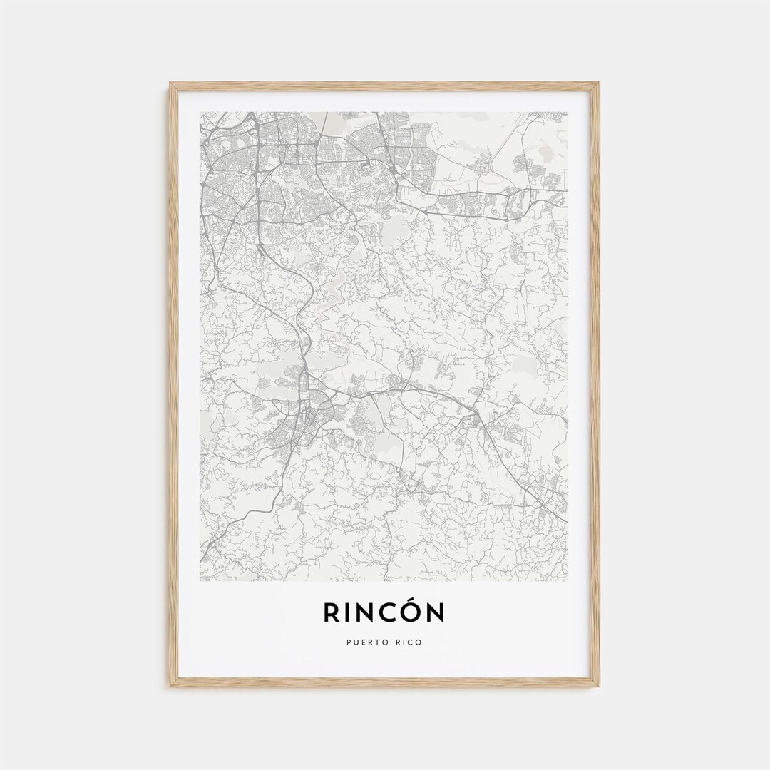 Map of Rincon Print, Rincon Map Gift, Rincon Poster, City Map Artwork ...