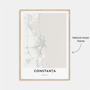 Map of Constanta Print, Constanta Map Gift, Constanta Poster, City Map ...