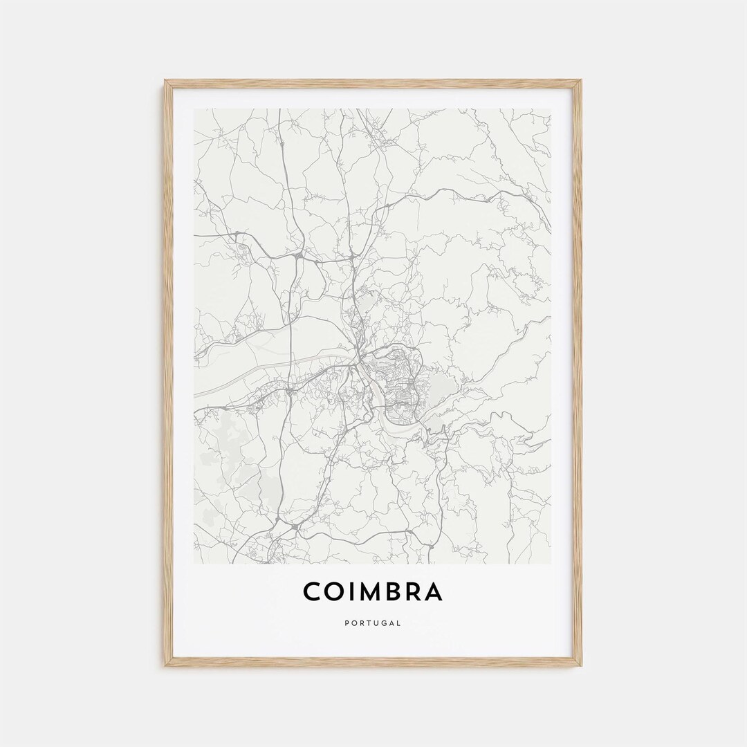 Map of Coimbra Print, Coimbra Map Gift, Coimbra Poster, City Map ...