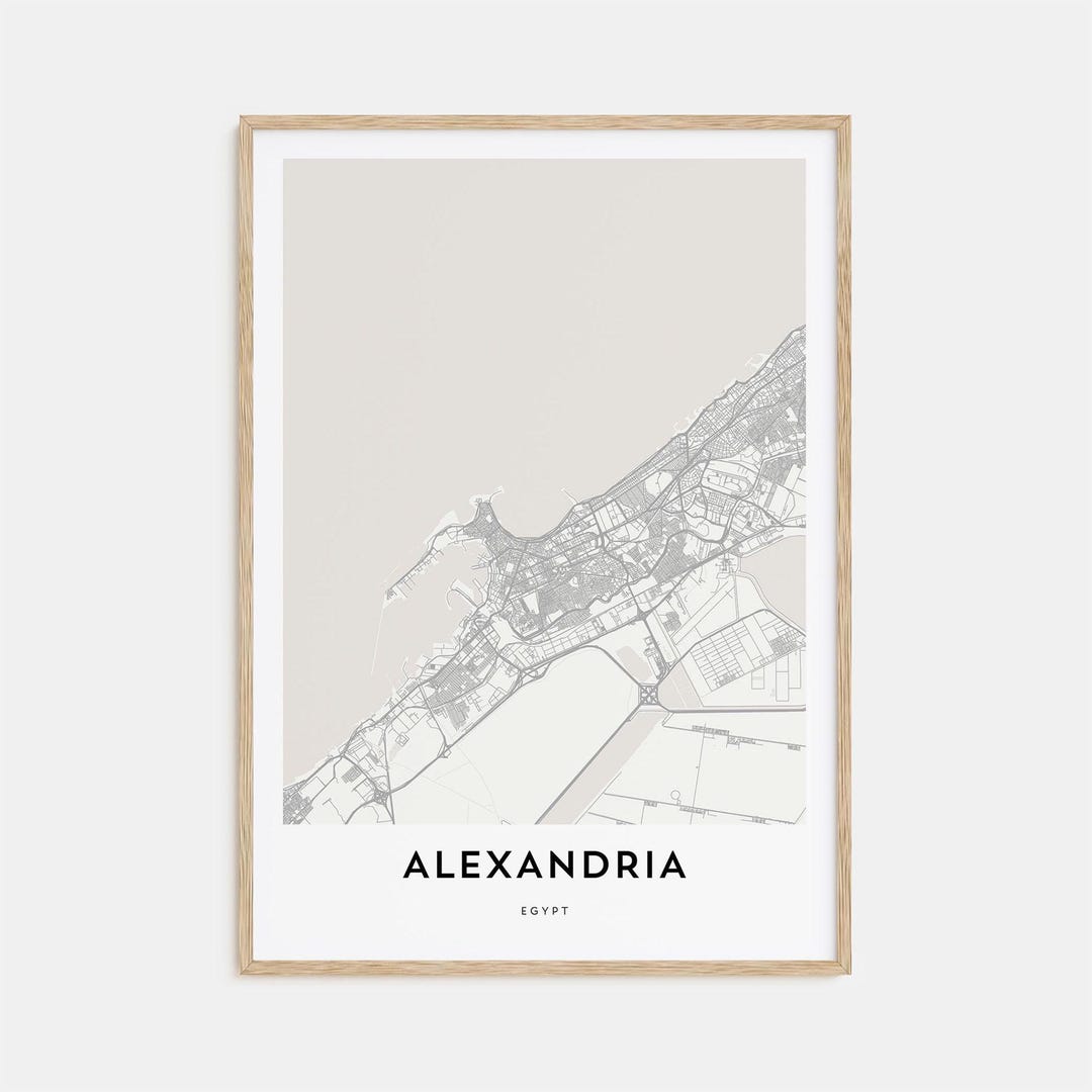 Map of Alexandria Egypt Print, Alexandria Map Gift, Alexandria Poster ...
