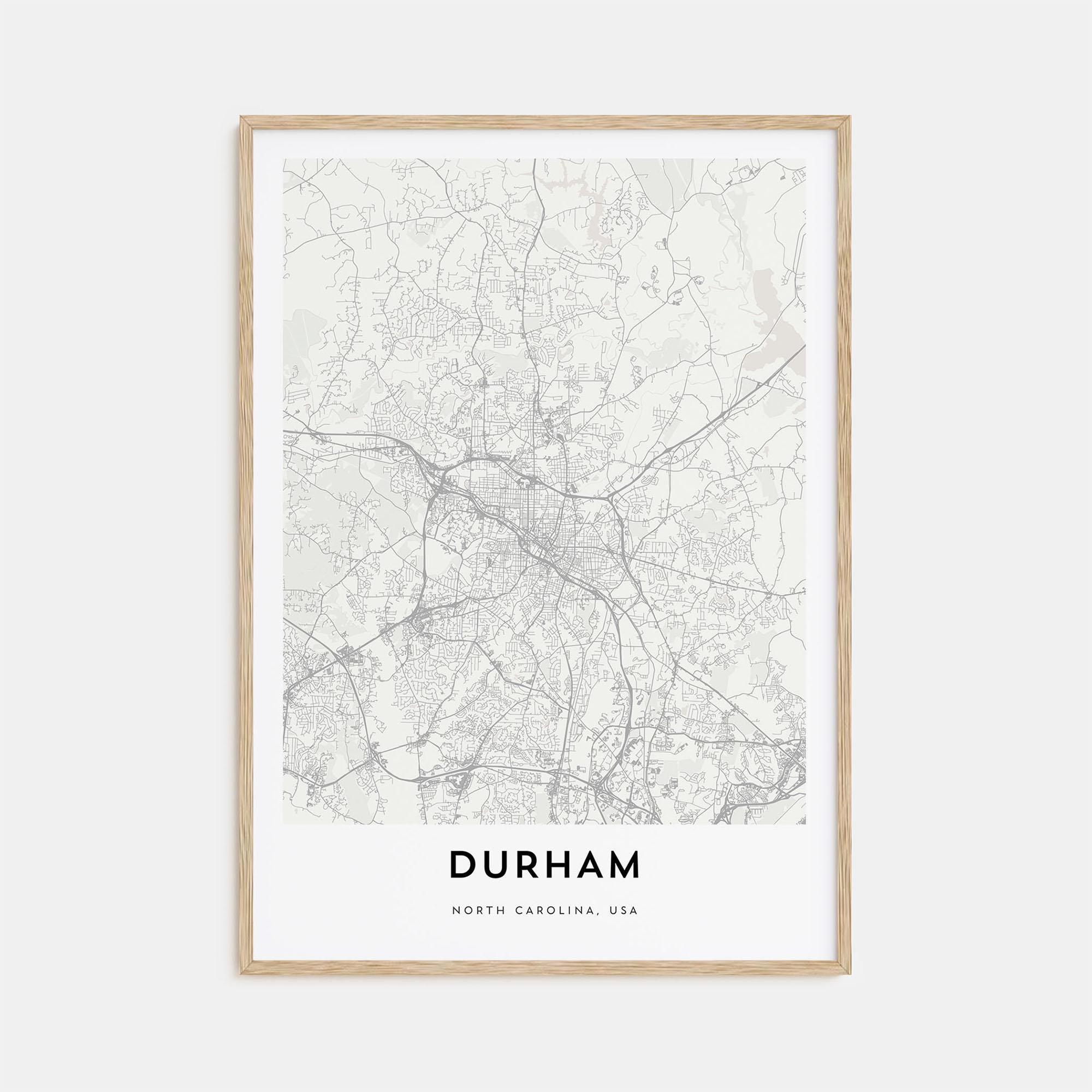 Map of Durham Print, Durham Map Gift, Durham Poster, City Map Artwork ...