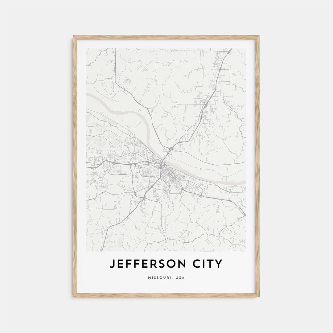 Map of Jefferson City Print, Jefferson City Map Gift, Jefferson City ...
