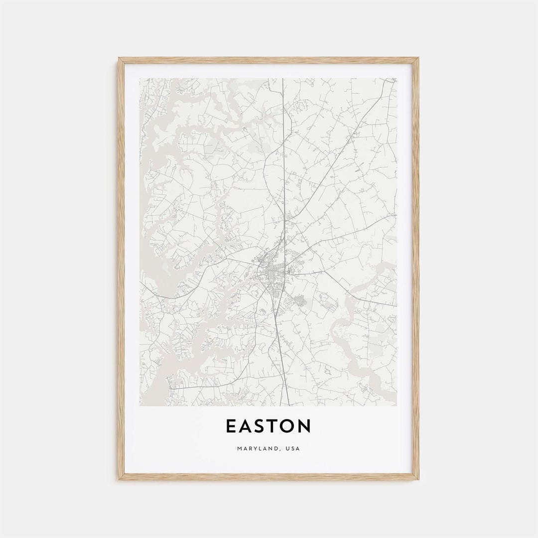 Map of Easton Print, Easton Map Gift, Easton Poster, City Map Artwork ...