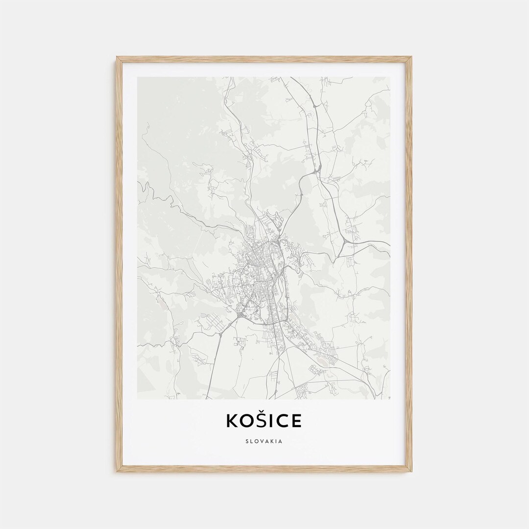 Map of Kosice Print, Kosice Map Gift, Kosice Poster, City Map Artwork ...