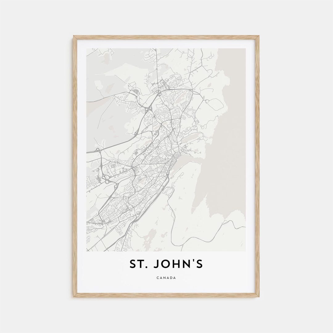 Map of St. John's Print, St. John's Map Gift, St. John's Poster, City ...