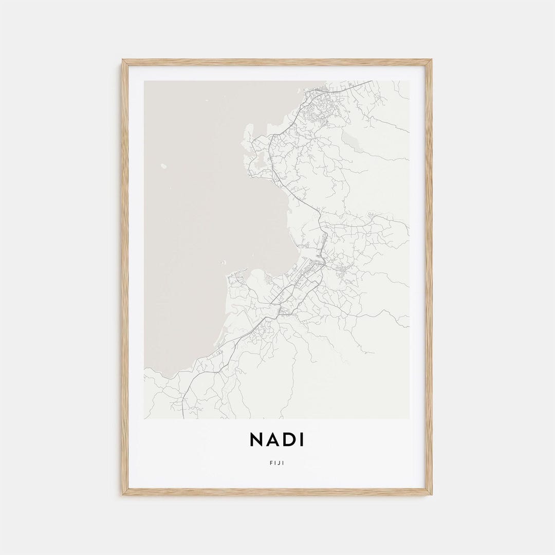 Map of Nadi Print, Nadi Map Gift, Nadi Poster, City Map Artwork for ...