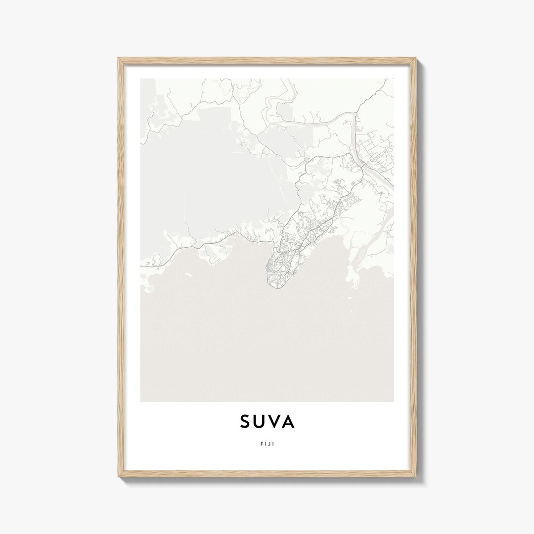 Map of Suva Print, Suva Map Gift, Suva Poster, City Map Artwork for ...