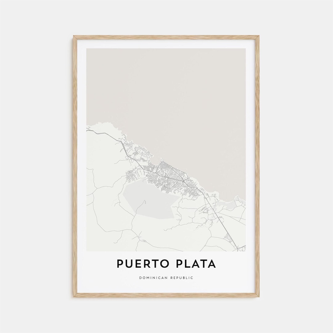 Map of Puerto Plata Print, Puerto Plata Map Gift, Puerto Plata Poster ...