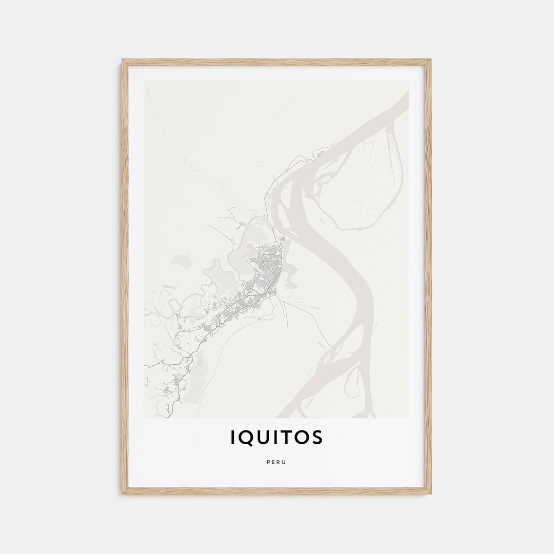 Map of Iquitos Print, Iquitos Map Gift, Iquitos Poster, City Map ...