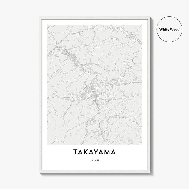 Takayama Map Print: Japan City Map Artwork - Etsy