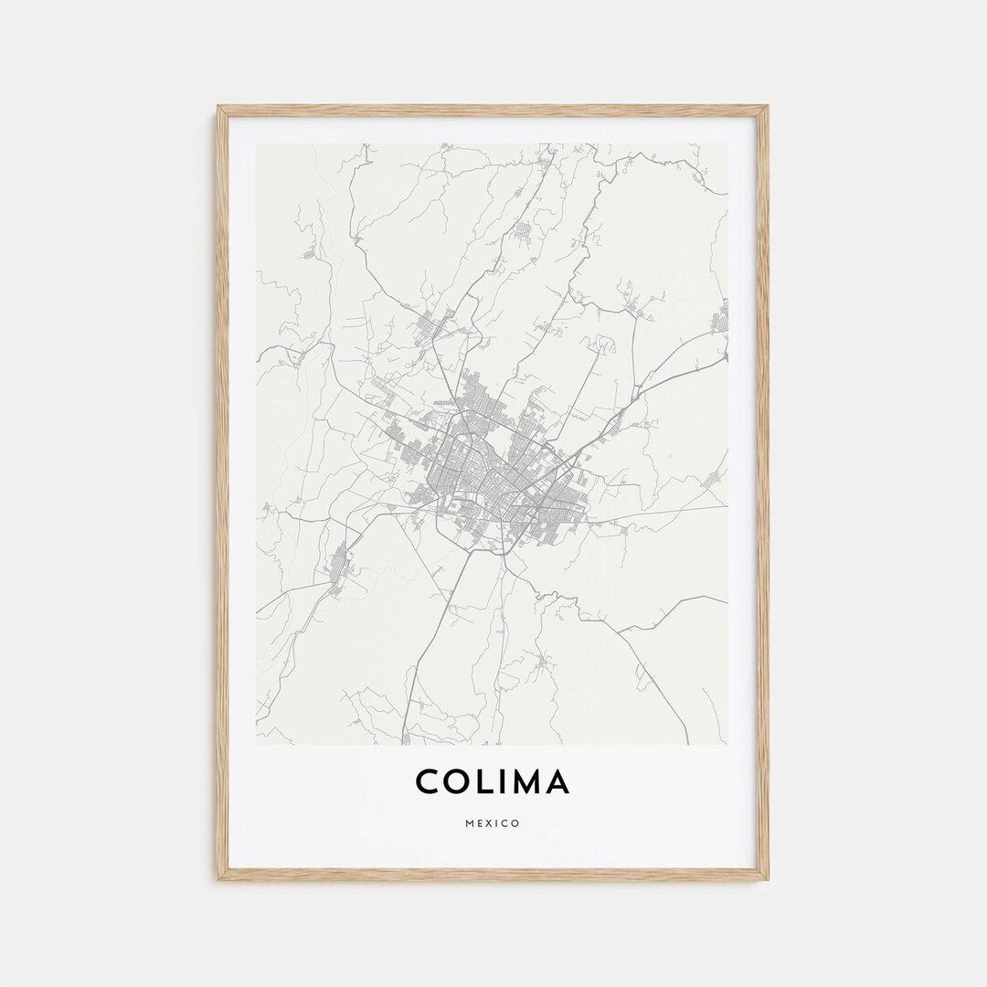 Map of Colima Print, Colima Map Gift, Colima Poster, City Map Artwork ...