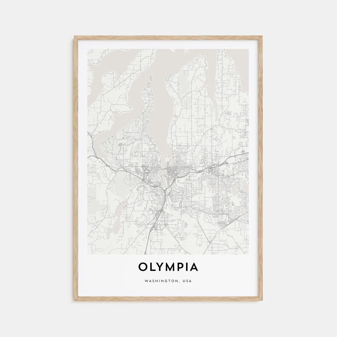 Map of Olympia Print, Olympia Map Gift, Olympia Poster, City Map ...