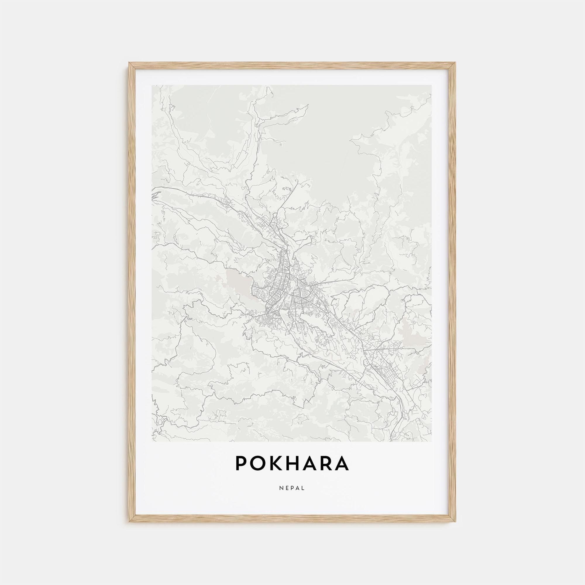 Map of Pokhara Print, Pokhara Map Gift, Pokhara Poster, City Map ...
