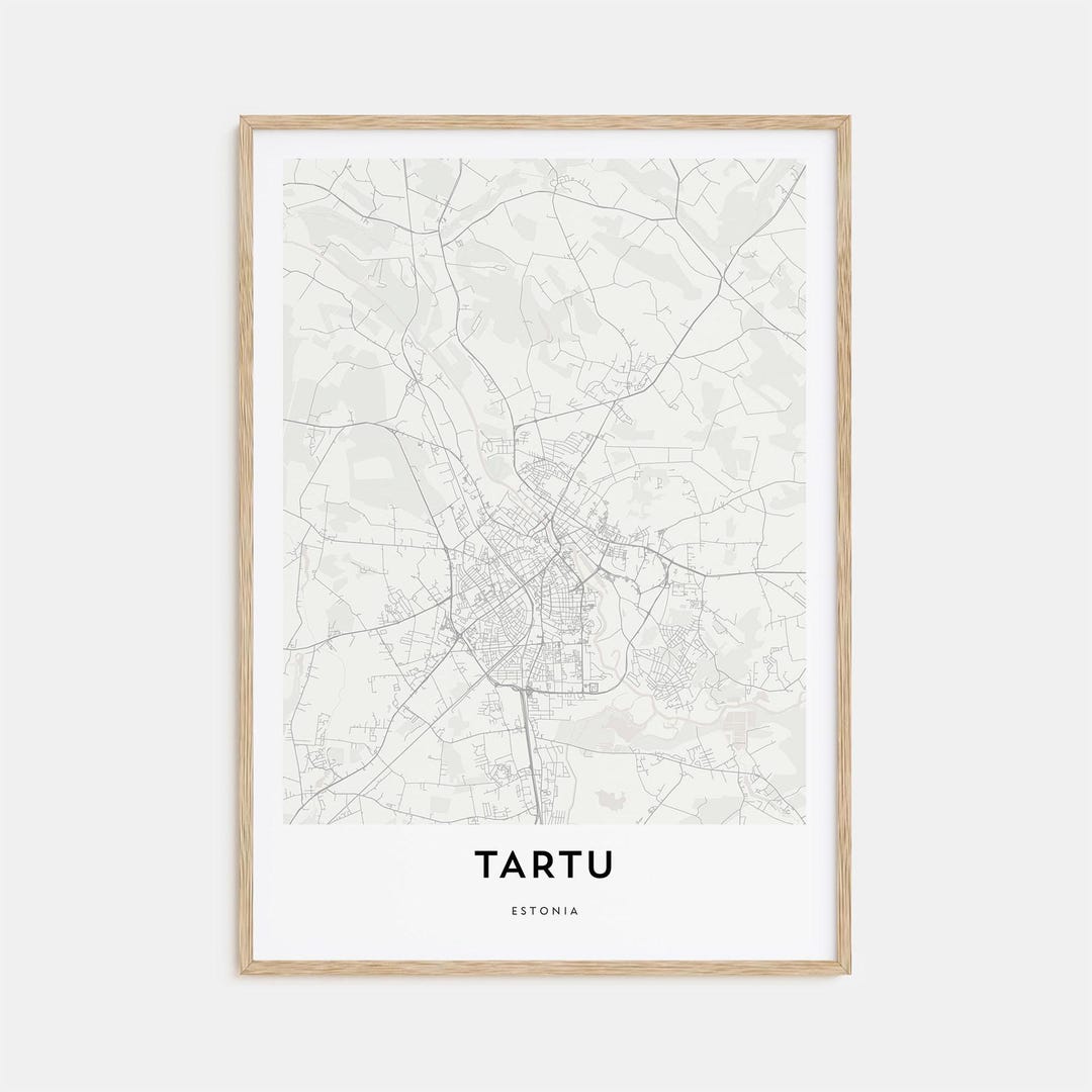 Map of Tartu Print, Tartu Map Gift, Tartu Poster, City Map Artwork for ...