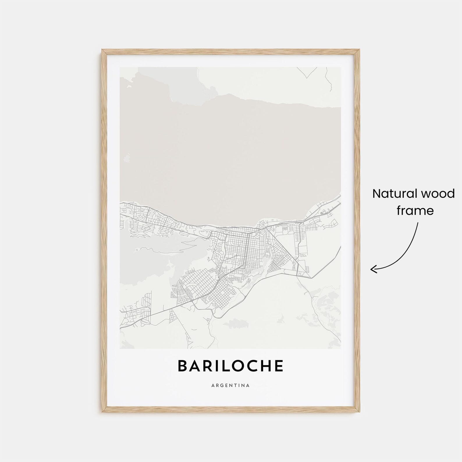 Map of Bariloche Print, Bariloche Map Gift, Bariloche Poster, City Map ...