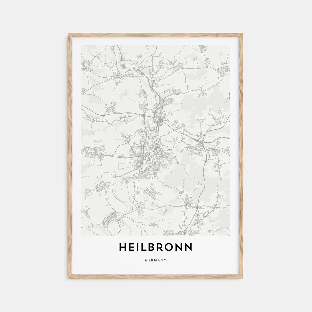Map of Heilbronn Print, Heilbronn Map Gift, Heilbronn Poster, City Map ...