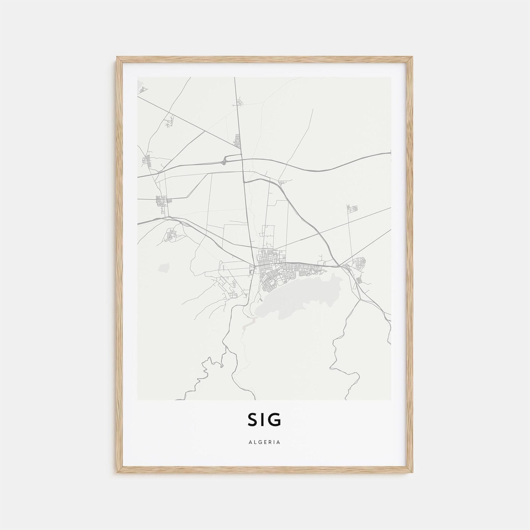 Map of Sig Print, Sig Map Gift, Sig Poster, City Map Artwork for Home ...