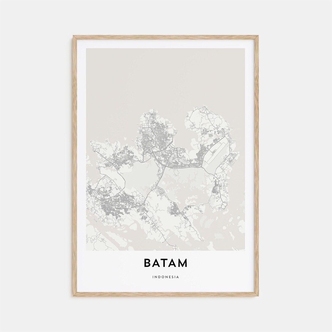 Map of Batam Print, Batam Map Gift, Batam Poster, City Map Artwork for ...
