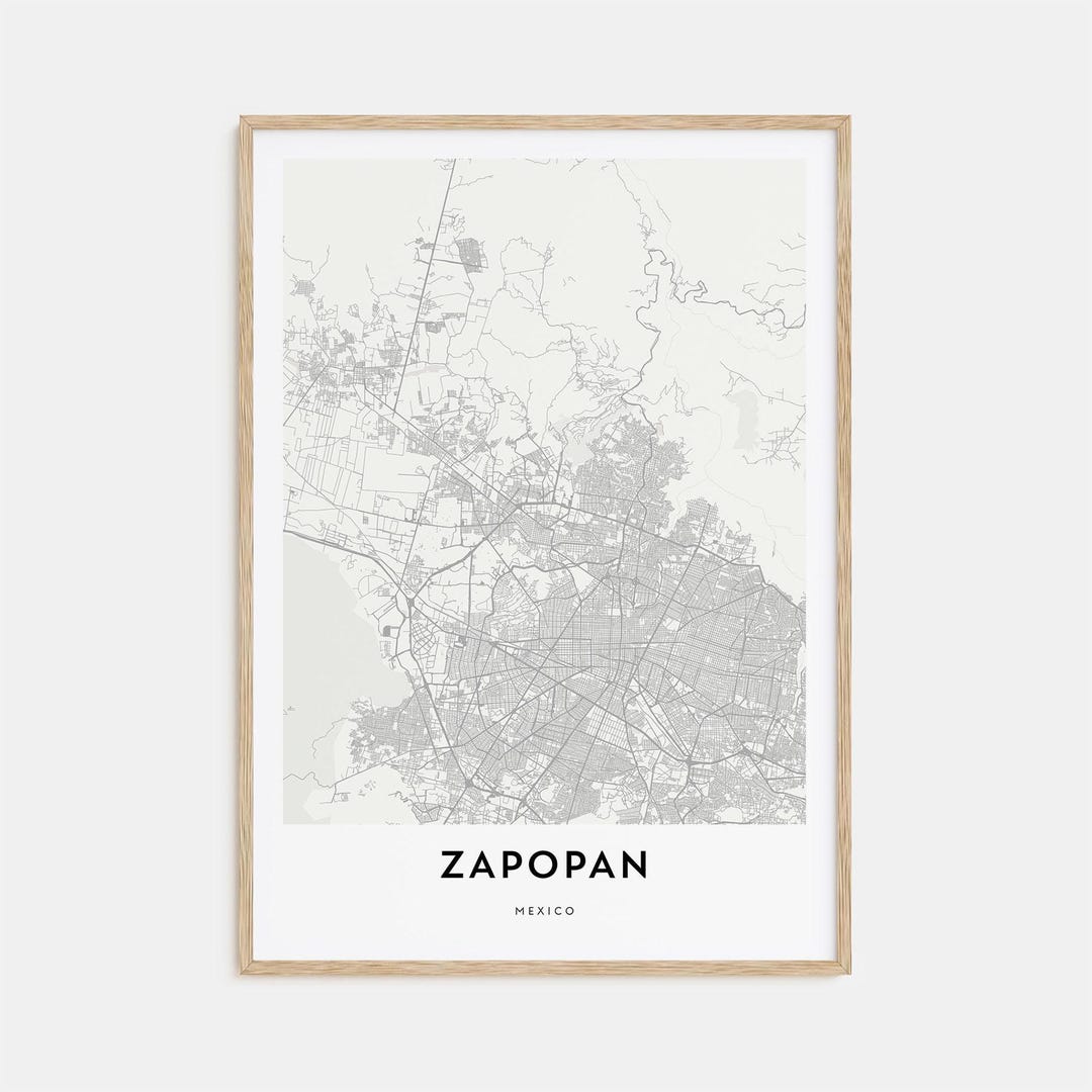 Map of Zapopan Print, Zapopan Map Gift, Zapopan Poster, City Map ...