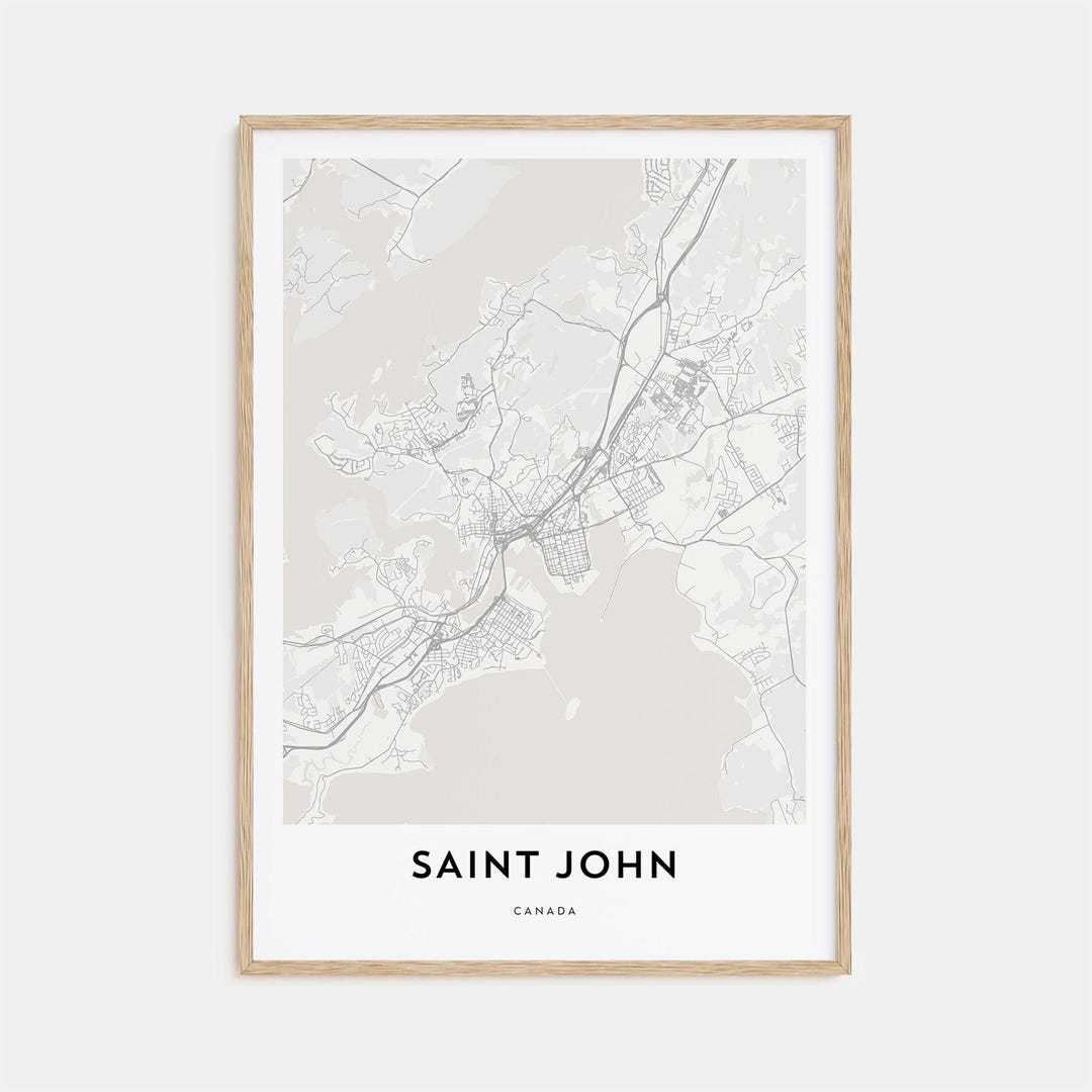 Map of Saint John Print, Saint John Map Gift, Saint John Poster, City ...
