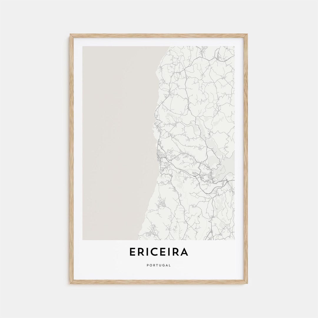 Map of Ericeira Print, Ericeira Map Gift, Ericeira Poster, City Map ...