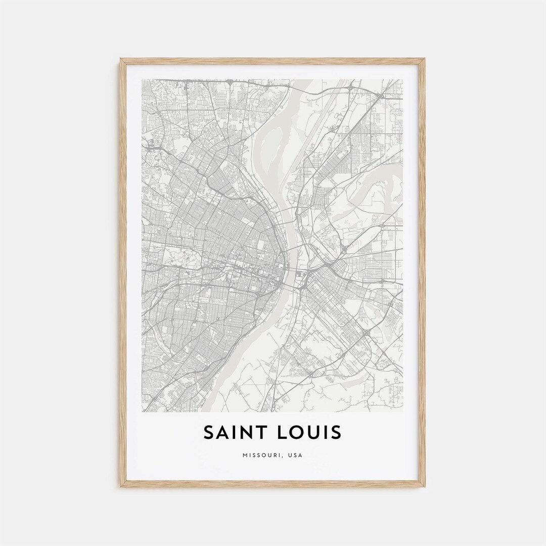 Map of Saint Louis Print, Saint Louis Map Gift, Saint Louis Poster ...