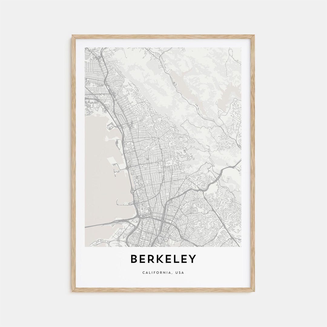 Map of Berkeley Print, Berkeley Map Gift, Berkeley Poster, City Map ...
