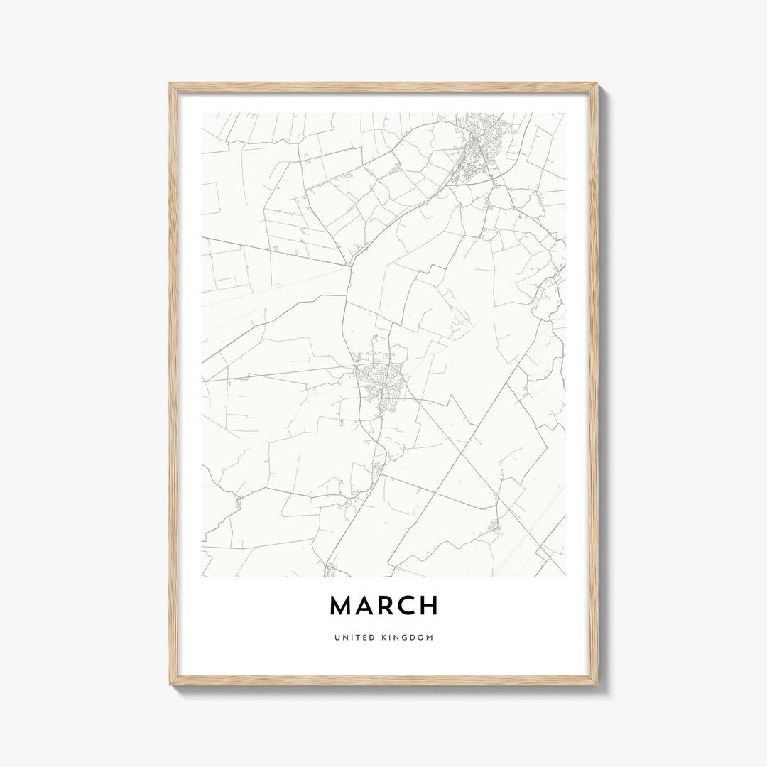 Map of March Print, March Map Gift, March Poster, City Map Artwork for ...