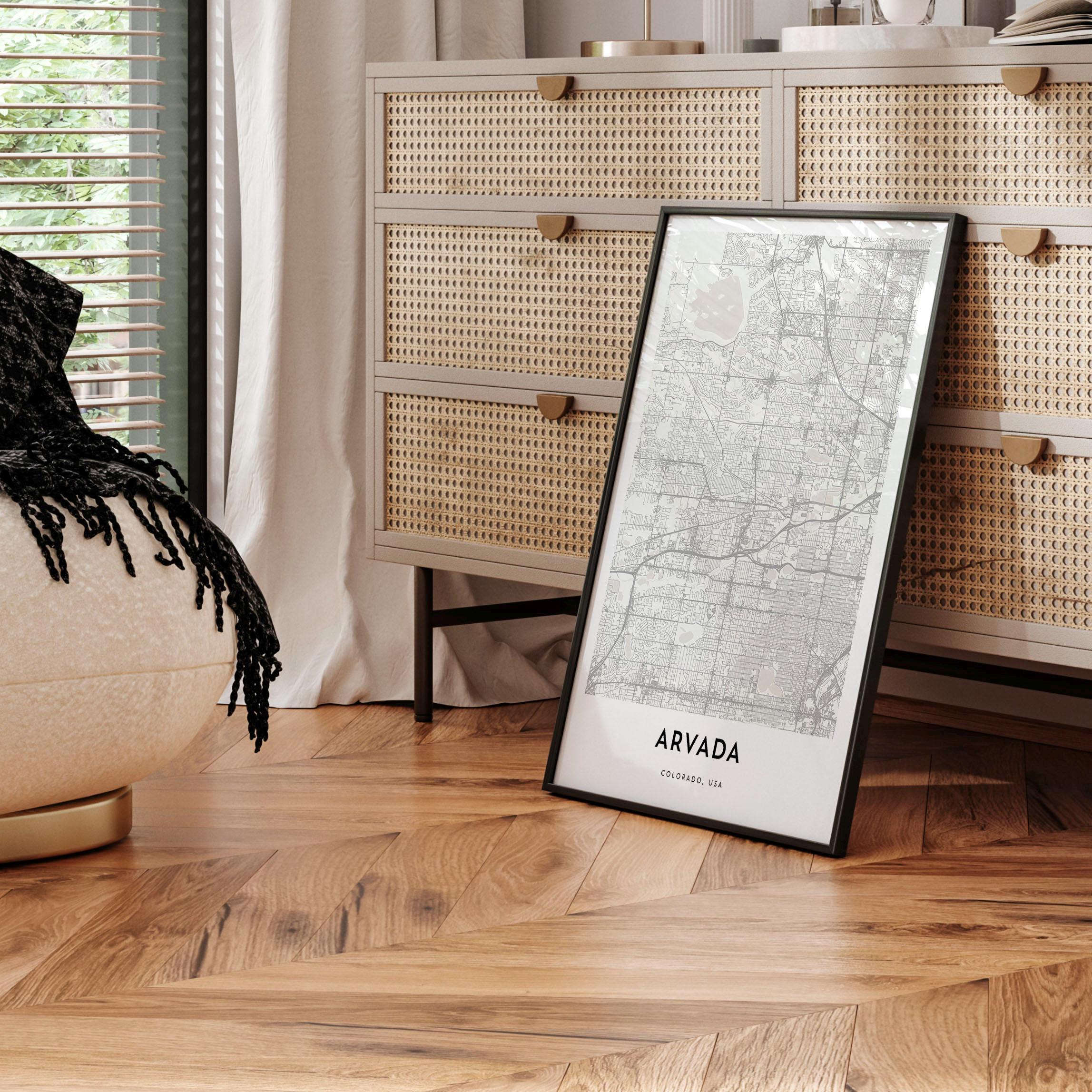 Map of Arvada Print, Arvada Map Gift, Arvada Poster, City Map Artwork ...