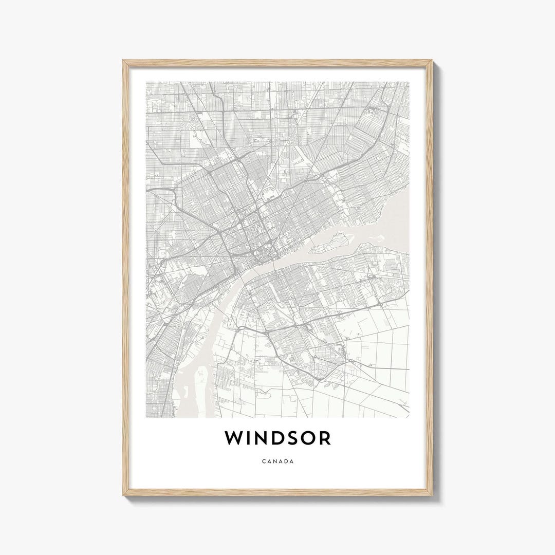 Map of Windsor Print, Windsor Map Gift, Windsor Poster, City Map ...