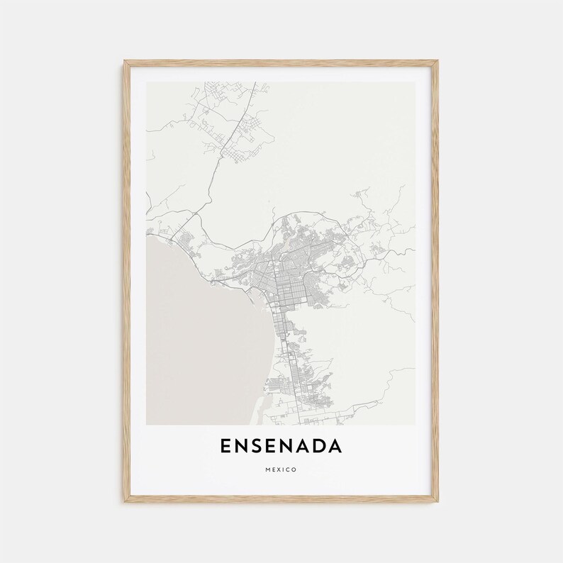 Map of Ensenada Print, Ensenada Map Gift, Ensenada Poster, City Map ...