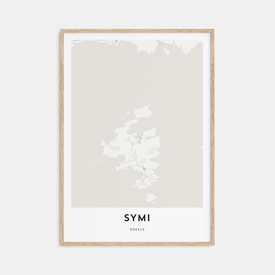 Map of Symi Print, Symi Map Gift, Symi Poster, City Map Artwork for ...