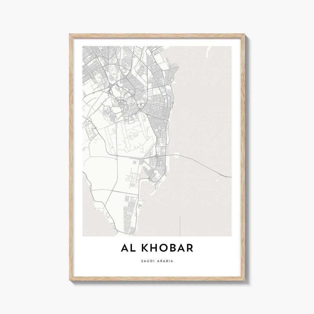 Al Khobar Map Print: Saudi Arabia City Map Art - Etsy Canada