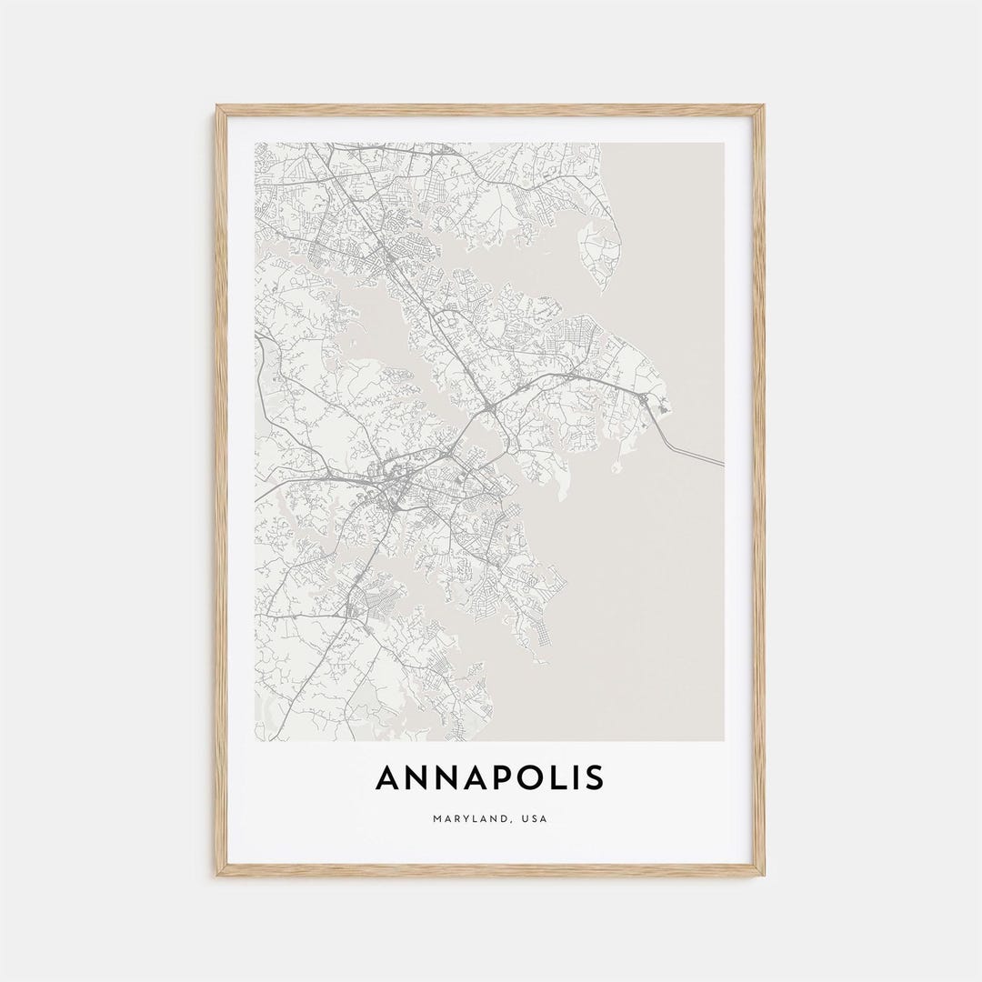 Map of Annapolis Print, Annapolis Map Gift, Annapolis Poster, City Map ...