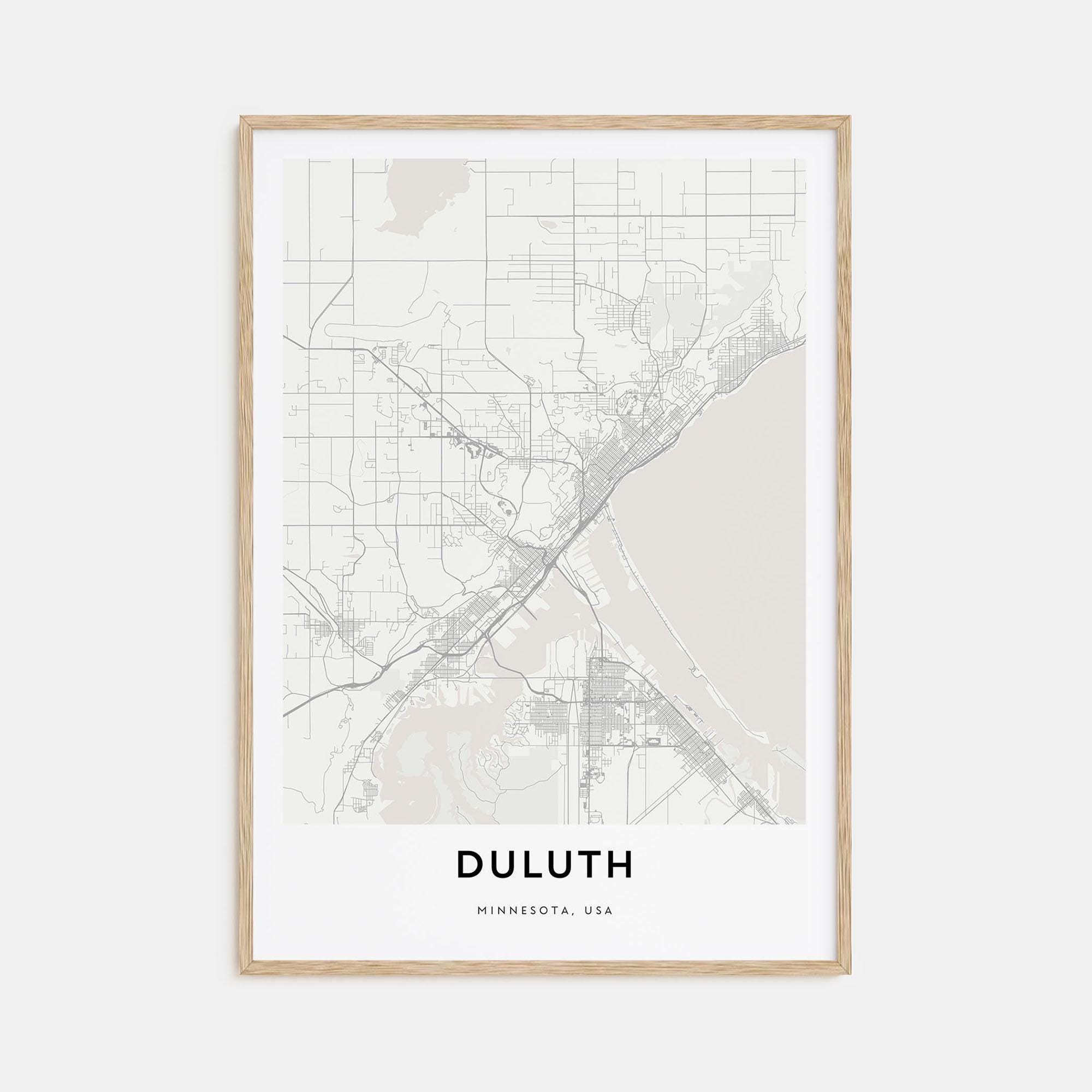 Map of Duluth Print, Duluth Map Gift, Duluth Poster, City Map Artwork ...