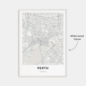 Map of Perth Print, Perth Map Gift, Perth Poster, City Map Artwork for ...