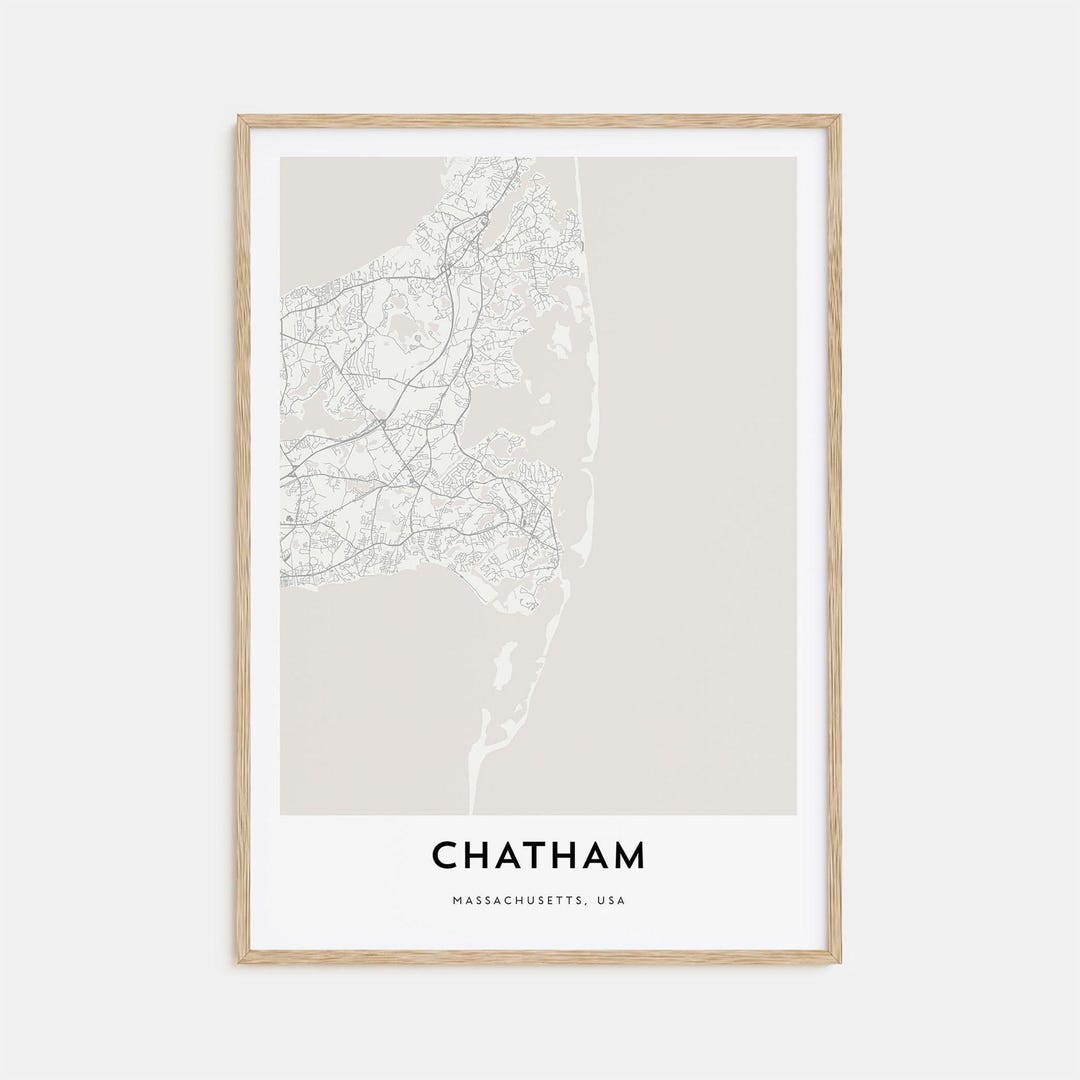 Map of Chatham Print, Chatham Map Gift, Chatham Poster, City Map ...