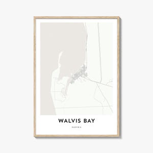 Map of Walvis Bay Print, Walvis Bay Map Gift, Walvis Bay Poster, City ...