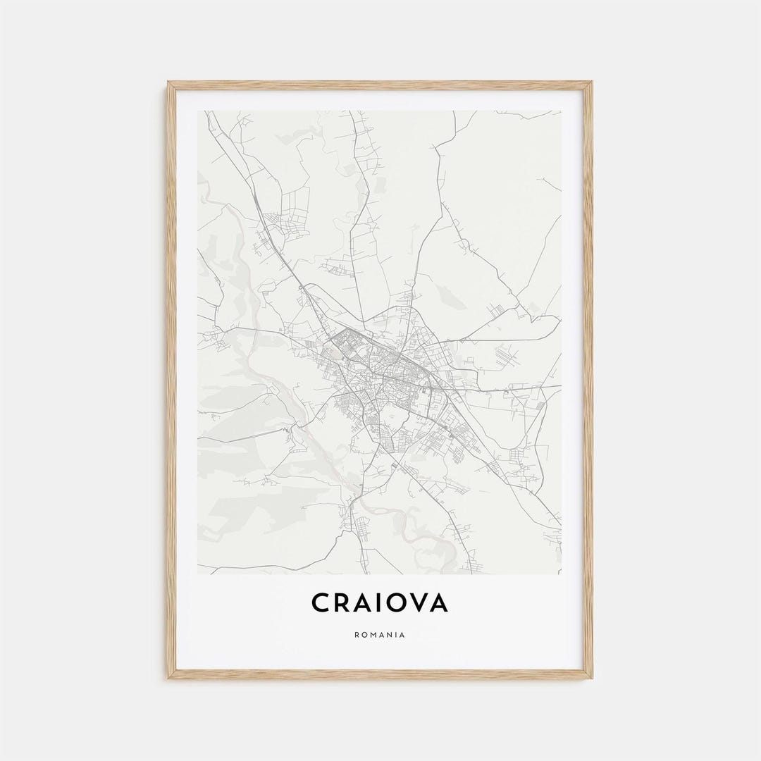 Map of Craiova Print, Craiova Map Gift, Craiova Poster, City Map Artwork for Home & Office ...