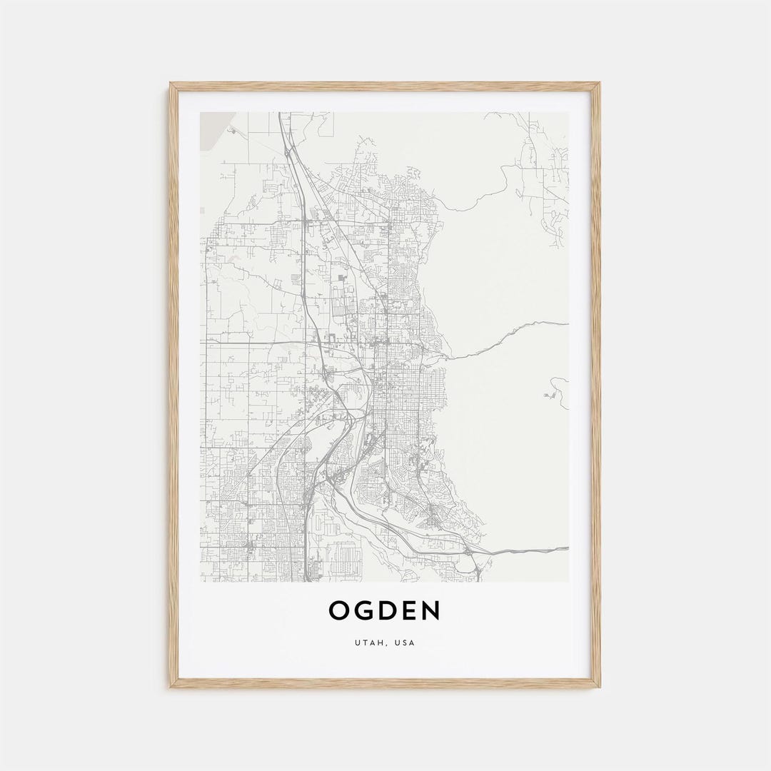 Map of Ogden Print, Ogden Map Gift, Ogden Poster, City Map Artwork for ...