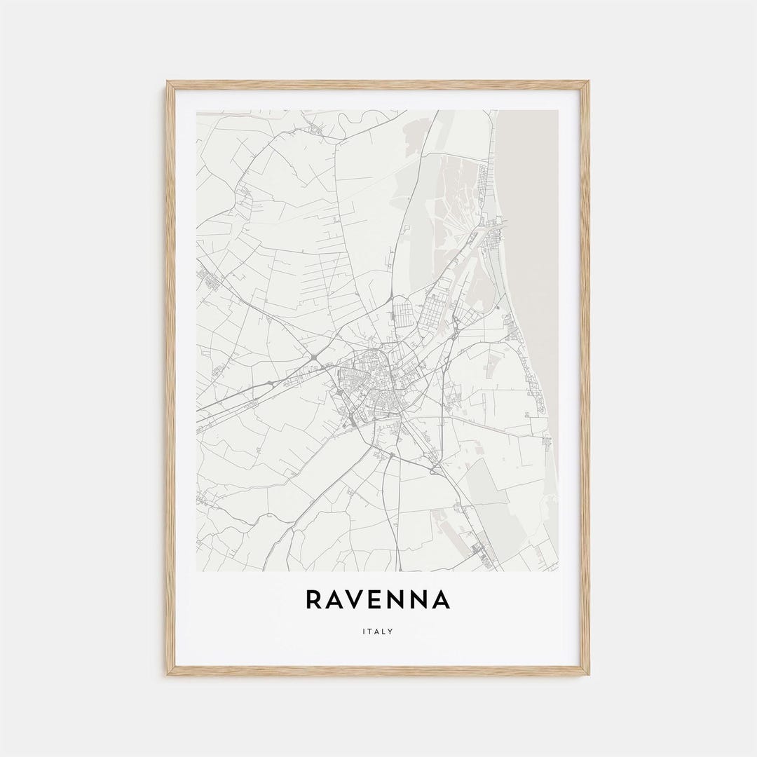 Map of Ravenna Print, Ravenna Map Gift, Ravenna Poster, City Map ...