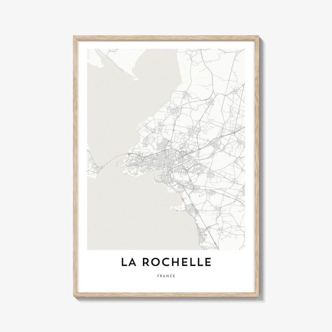 Map of La Rochelle Print, La Rochelle Map Gift, La Rochelle Poster ...