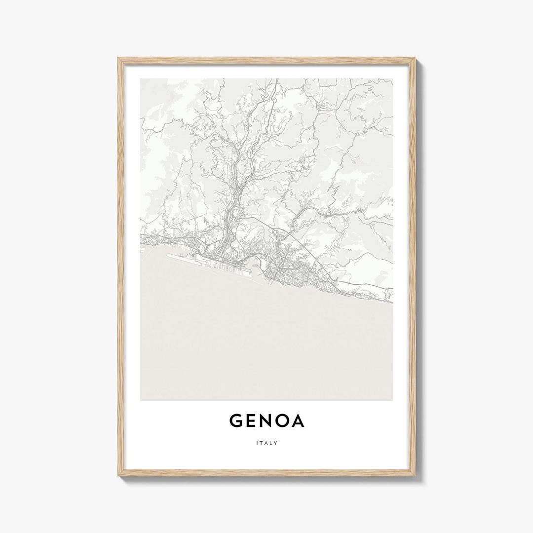 Map of Genoa Print, Genoa Map Gift, Genoa Poster, City Map Artwork for ...