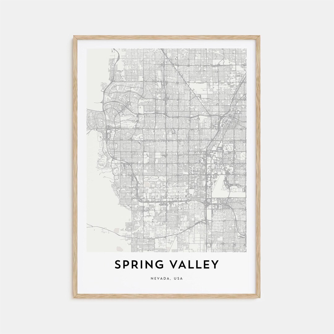 Map of Spring Valley Print, Spring Valley Map Gift, Spring Valley ...