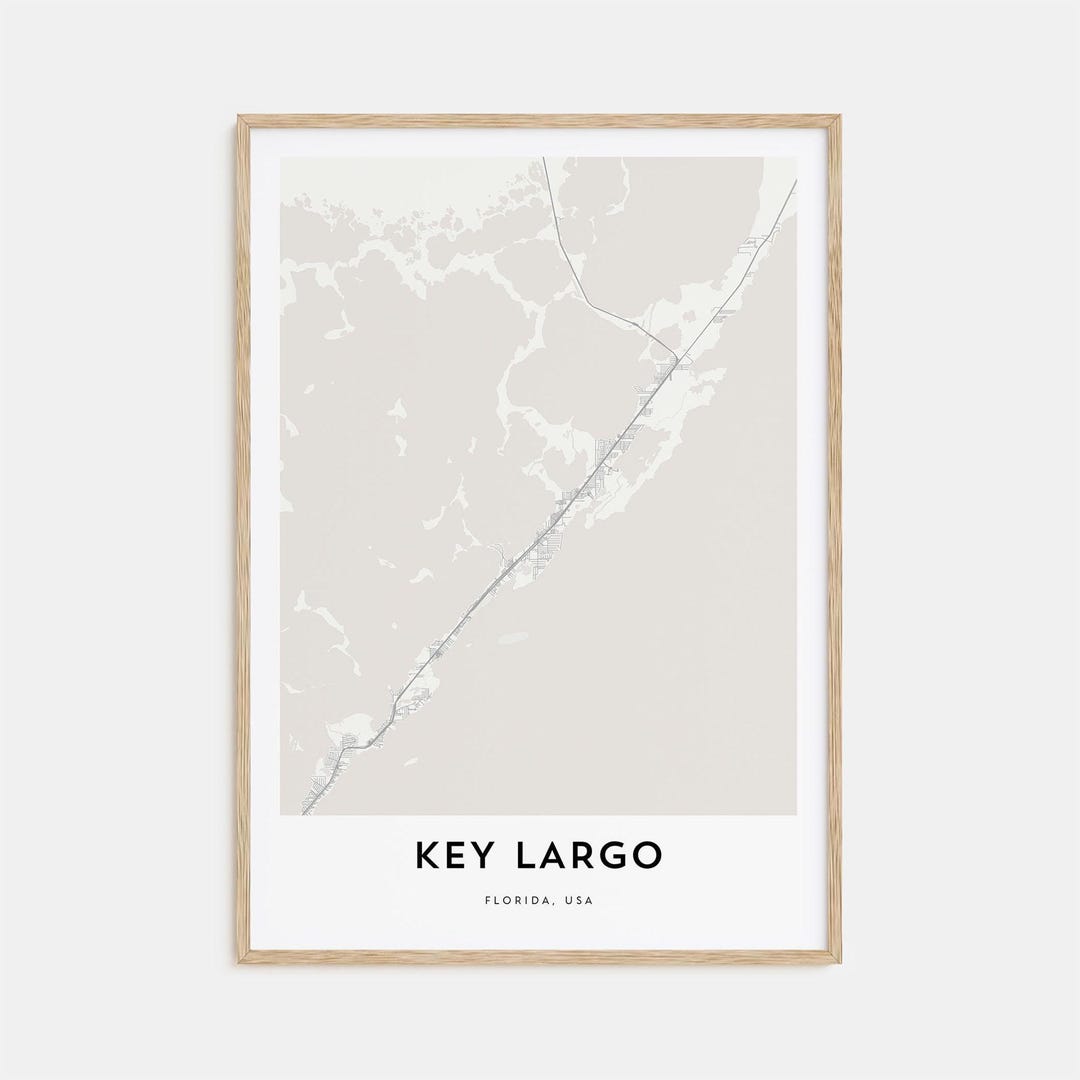 Map of Key Largo Print, Key Largo Map Gift, Key Largo Poster, City Map ...