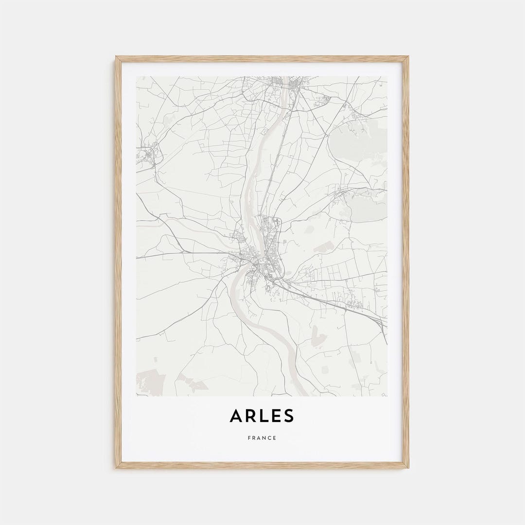 Map of Arles Print, Arles Map Gift, Arles Poster, City Map Artwork for ...