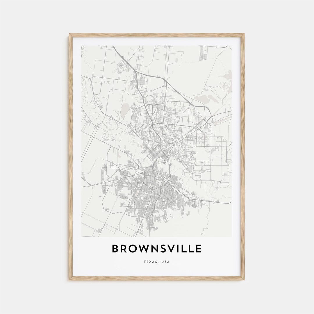 Map of Brownsville Print, Brownsville Map Gift, Brownsville Poster ...