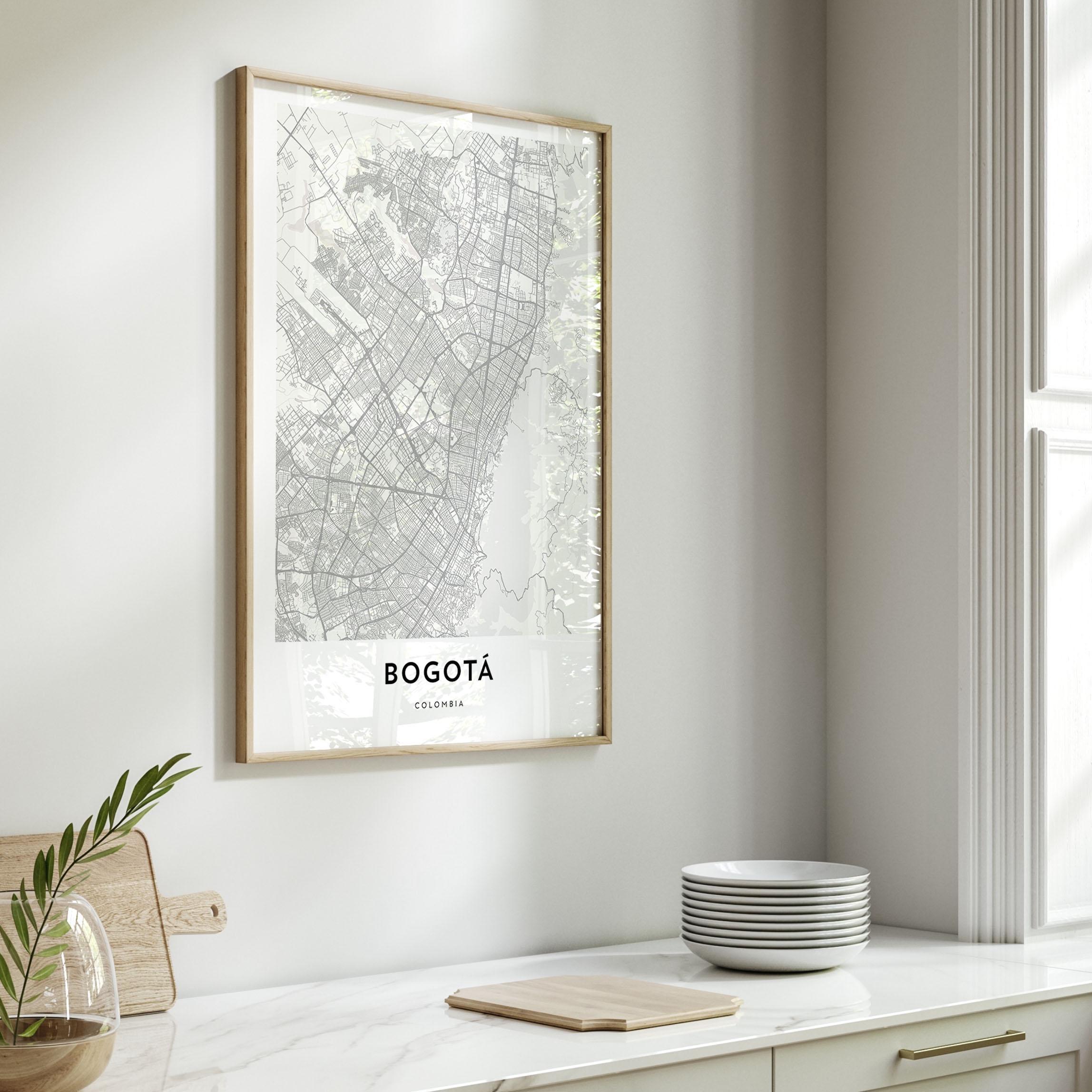 Map of Bogota Print, Bogota Map Gift, Bogota Poster, City Map Artwork ...