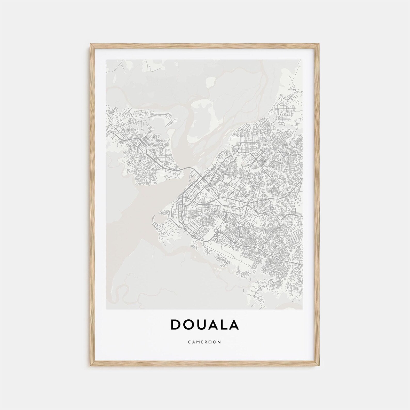 Map of Douala Print, Douala Map Gift, Douala Poster, City Map Artwork ...